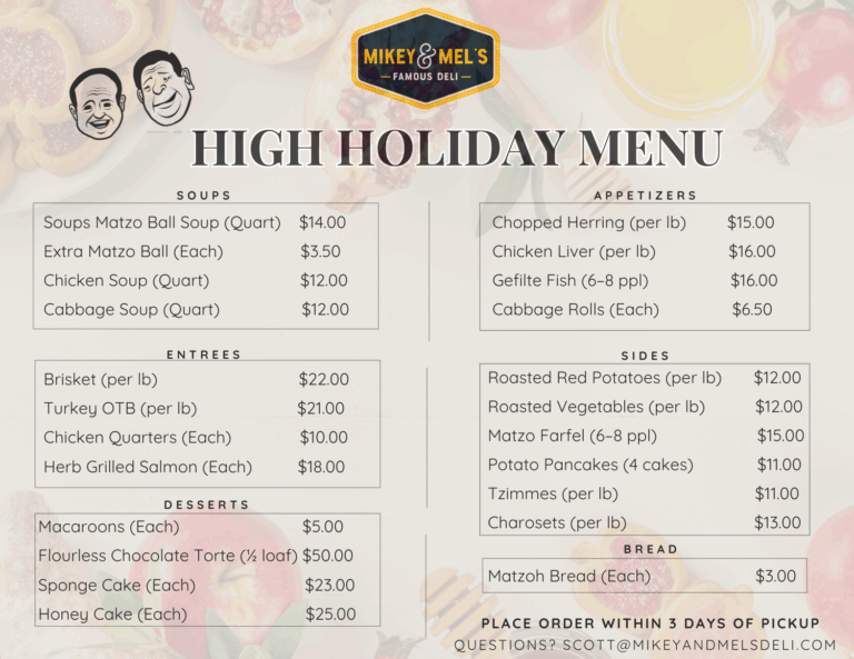 Mikey & Mel’s Menu | NY-Style Deli in Fulton, MD