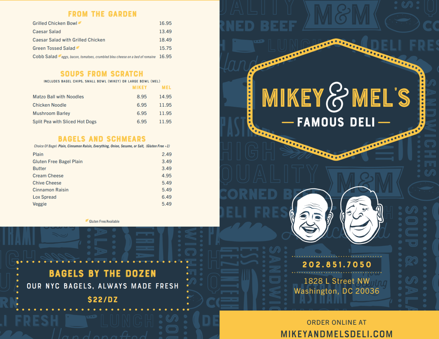 Mikey & Mel’s Deli Menu | Best NY-Style Deli in Washington DC